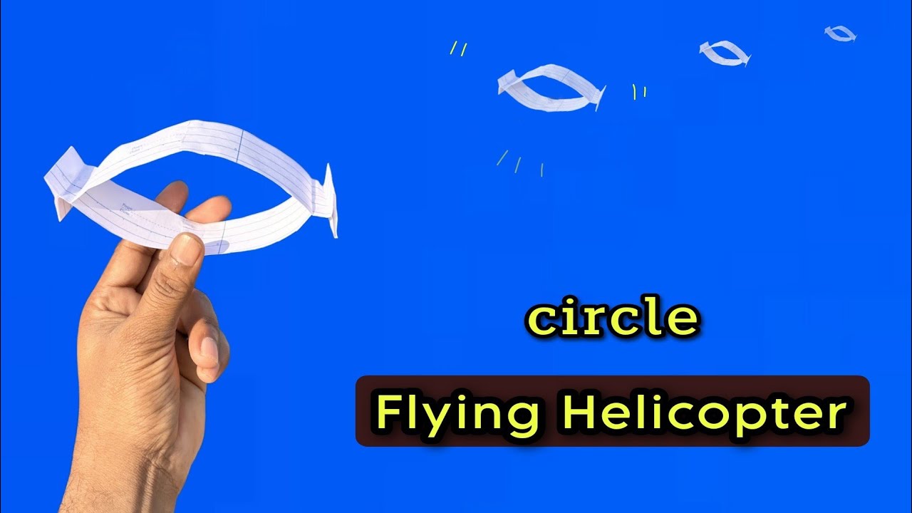 how to make flying circle helicopter , notebook paper circle toy ...