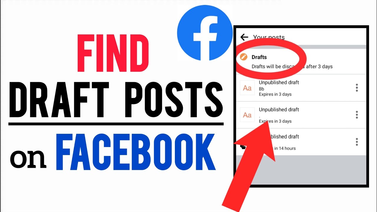 How to find drafts posts on Facebook without notification | Facebook pr ...