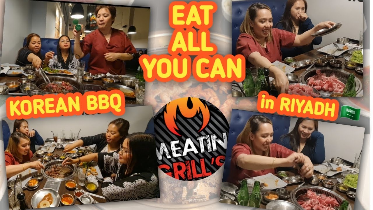 UNLIMITED KOREAN BBQ in RIYADH (Meatin Grills) - YouTube