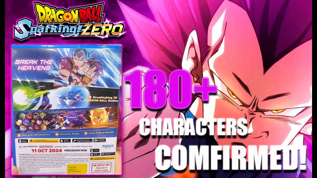 180+ Characters COMFIRMED! | DRAGONBALL: Sparking! ZERO Official Box ...