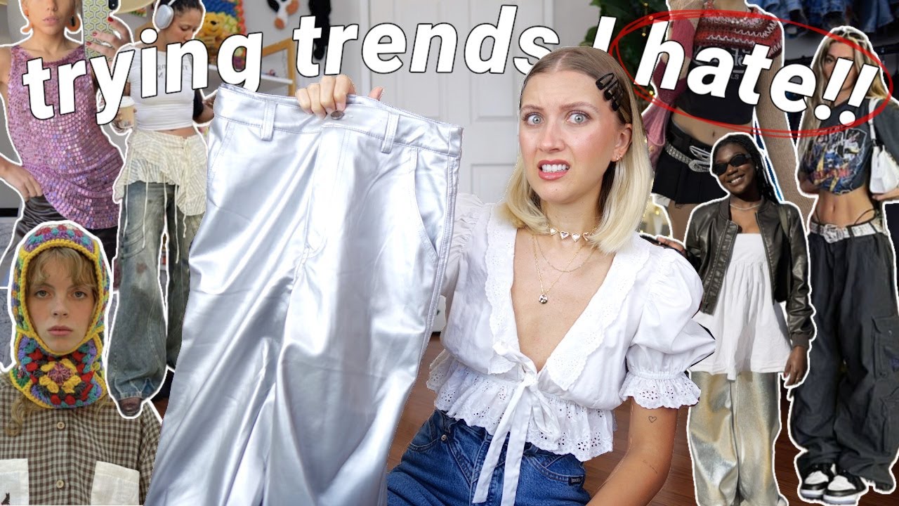 trying fashion trends I HATE - YouTube