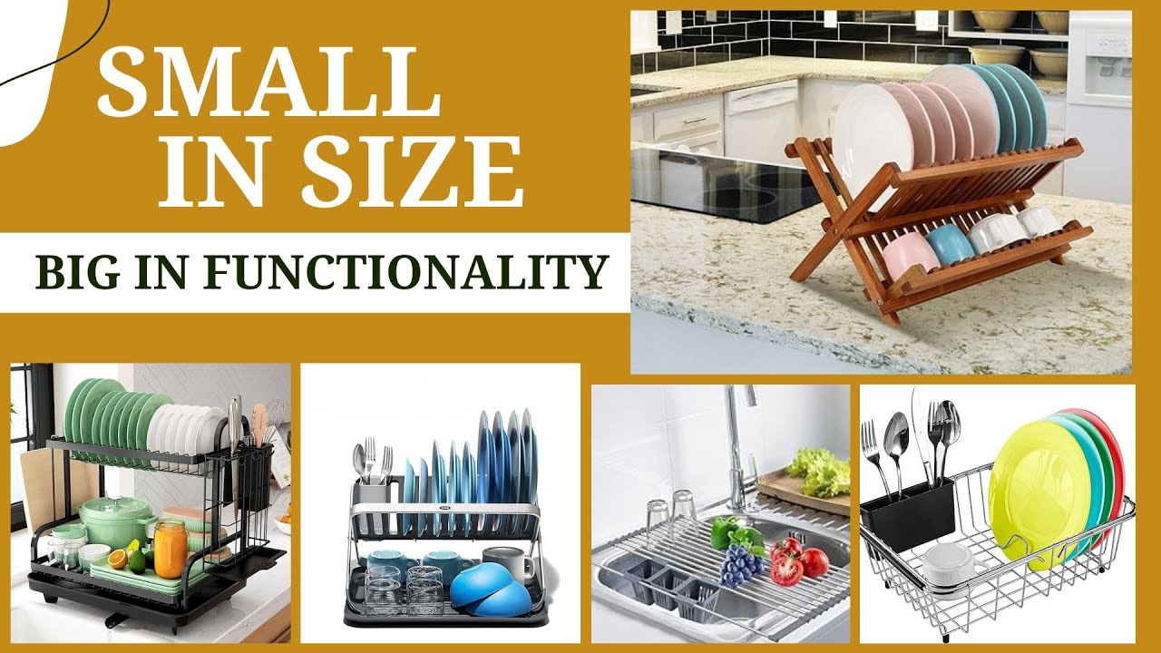 Best Small Dish Drying Racks - Make Kitchen Cleanup Easier - YouTube