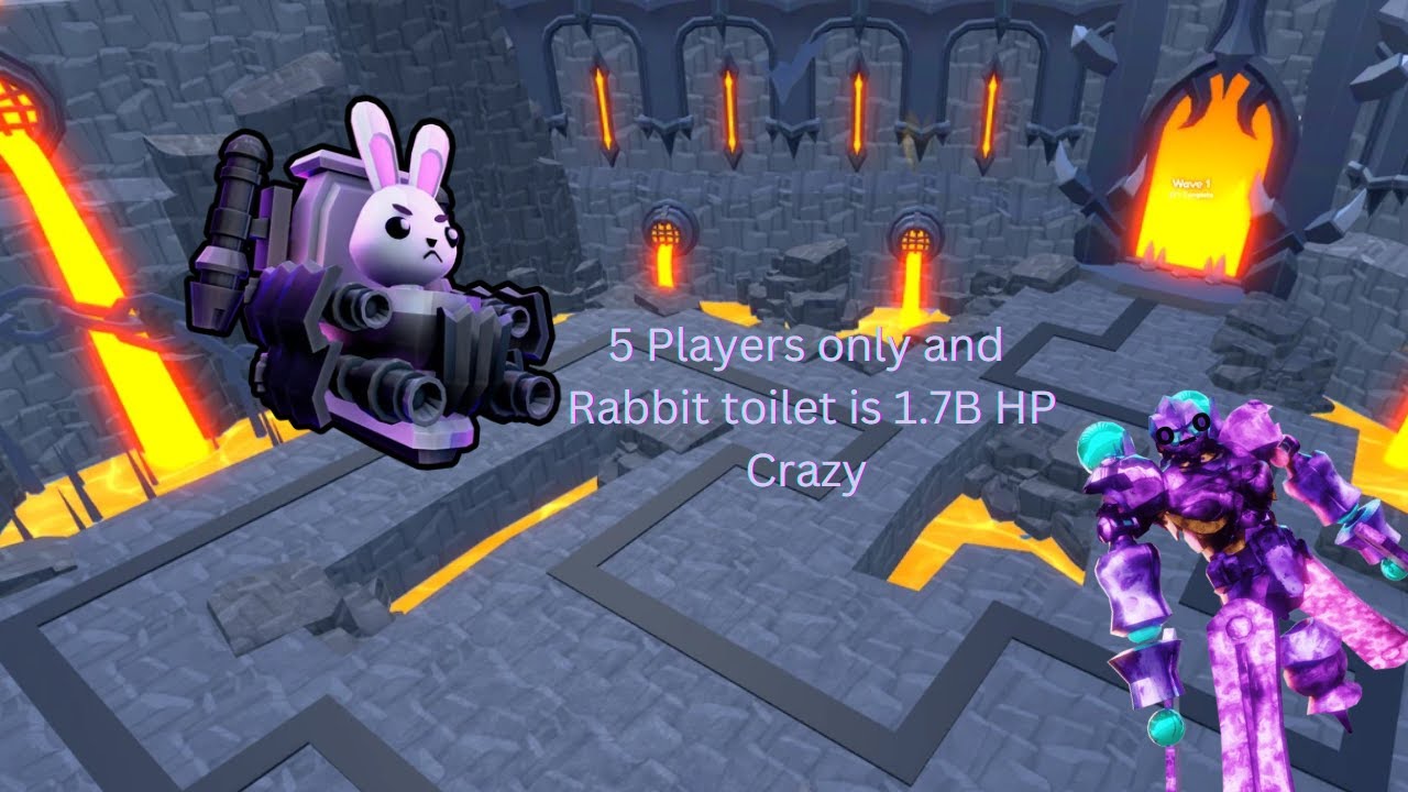 😱 The true health of rabid rabbit toilet with 5 players in endless💀# ...