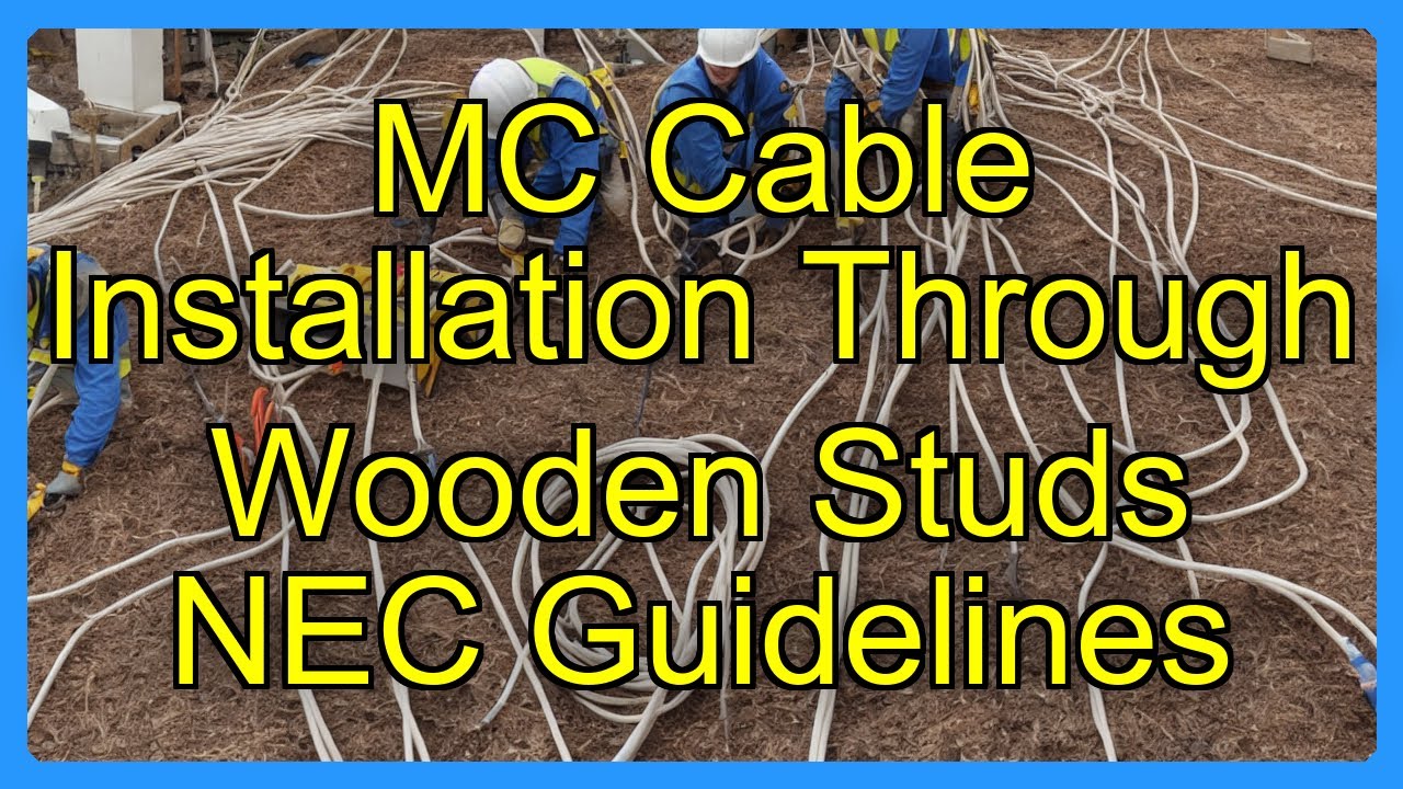 MC Cable Installation Through Wooden Studs NEC Guidelines - YouTube