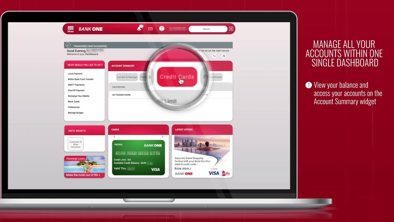 Your Internet Banking Dashboard | Bank One Internet Banking - YouTube