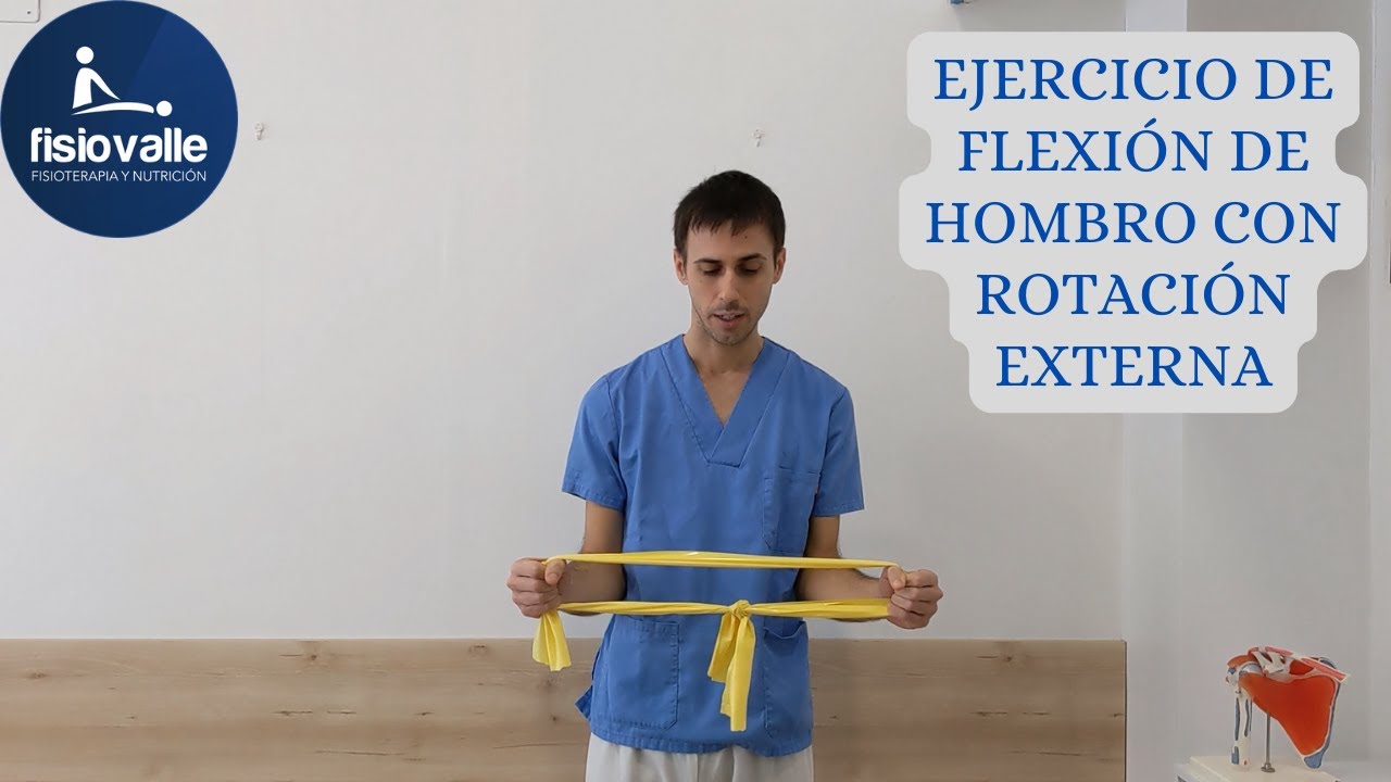 Ejercicio de flexión de hombro con rotación externa - YouTube