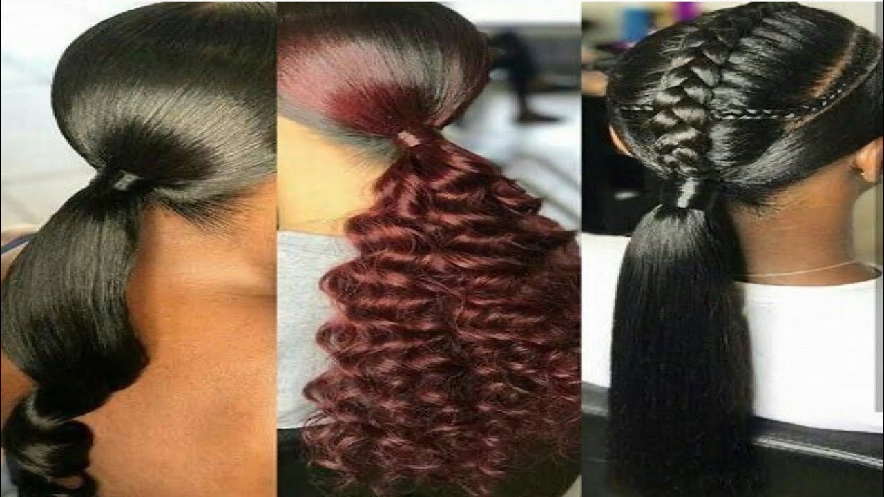 SOME OF THE LATEST PONYTAIL HAIRSTYLES - YouTube