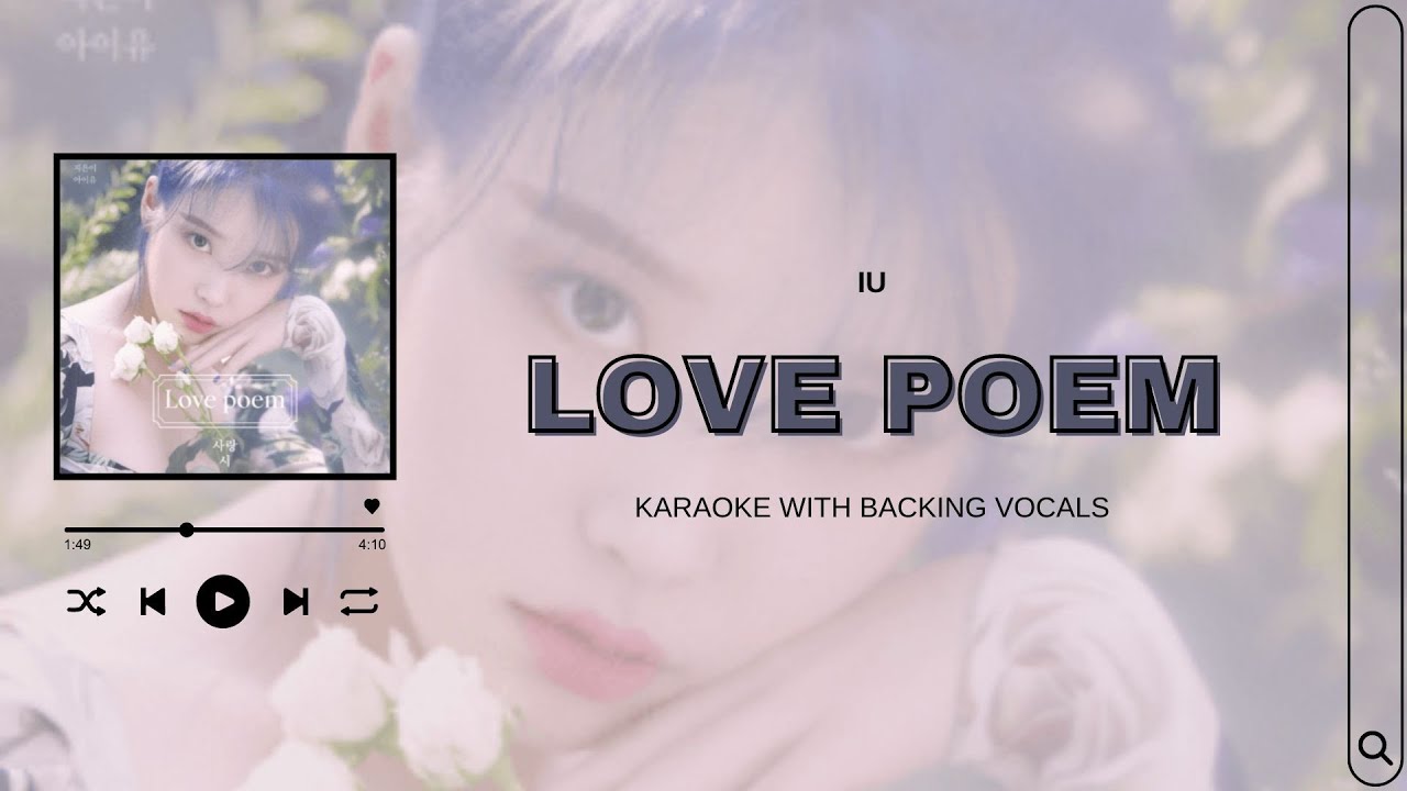 [karaoke] IU ~Love Poem~ // with backing vocals - lyrics Rom/Kor | i ...
