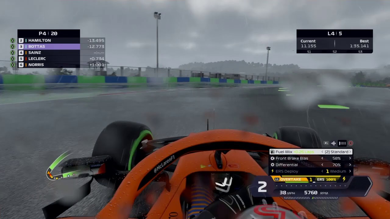 F1 2020 Wet Race with McLaren at Hungary - YouTube