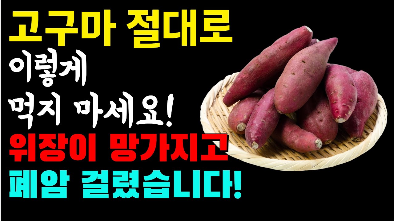 고구마 절대로 이렇게 먹지마세요! 이렇게 먹어야 막혔던 혈관이 뚫립니다! 고구마가 독이 되는 사람, 고구마 효능 및 건강하게 ...