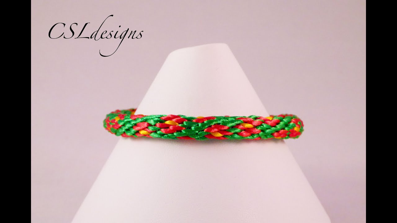 Flower kumihimo braid - YouTube