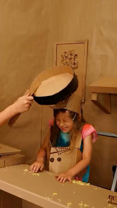 Kids Build a Cardboard Restaurant Cafe! - YouTube
