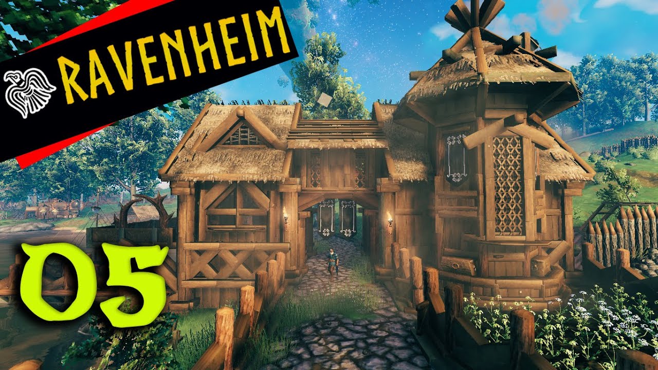Valheim | Ravenheim Our Gatehouse valheim builds | valheim gameplay ...