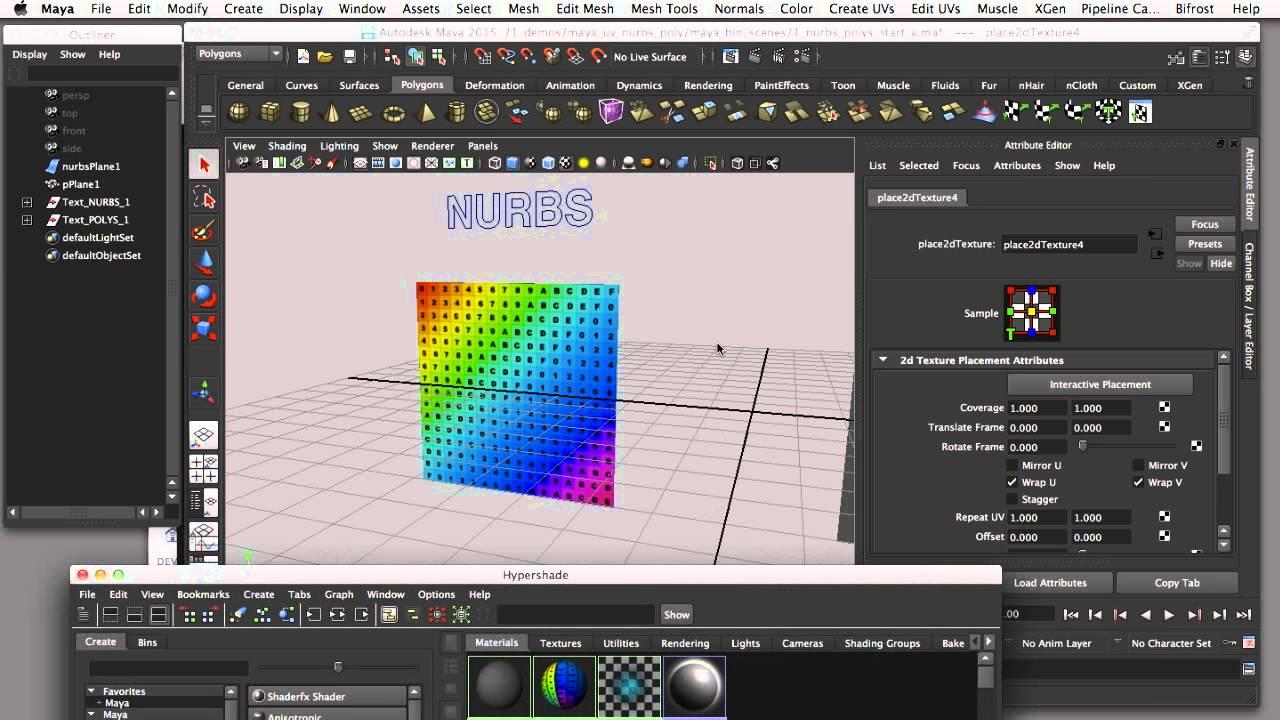 How To Texture Map Nurbs and Polys in Maya - YouTube