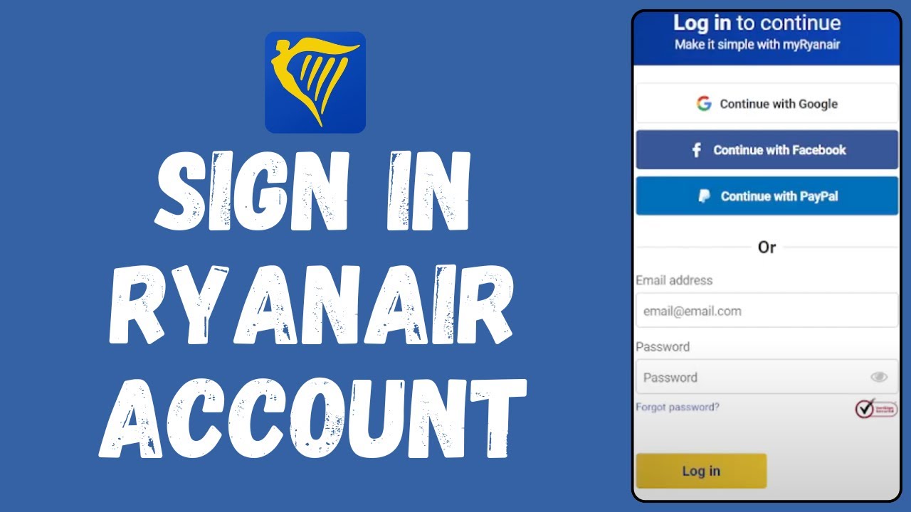 RyanAir Login 2024 | How to Sign in to Ryanair Account - YouTube