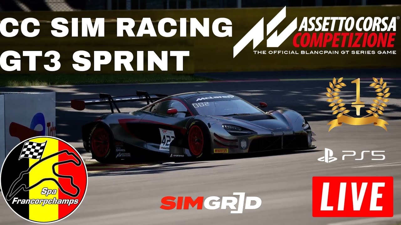CC SIM RACING GT3 SPRINT | SPA | ACC | PS5 - YouTube