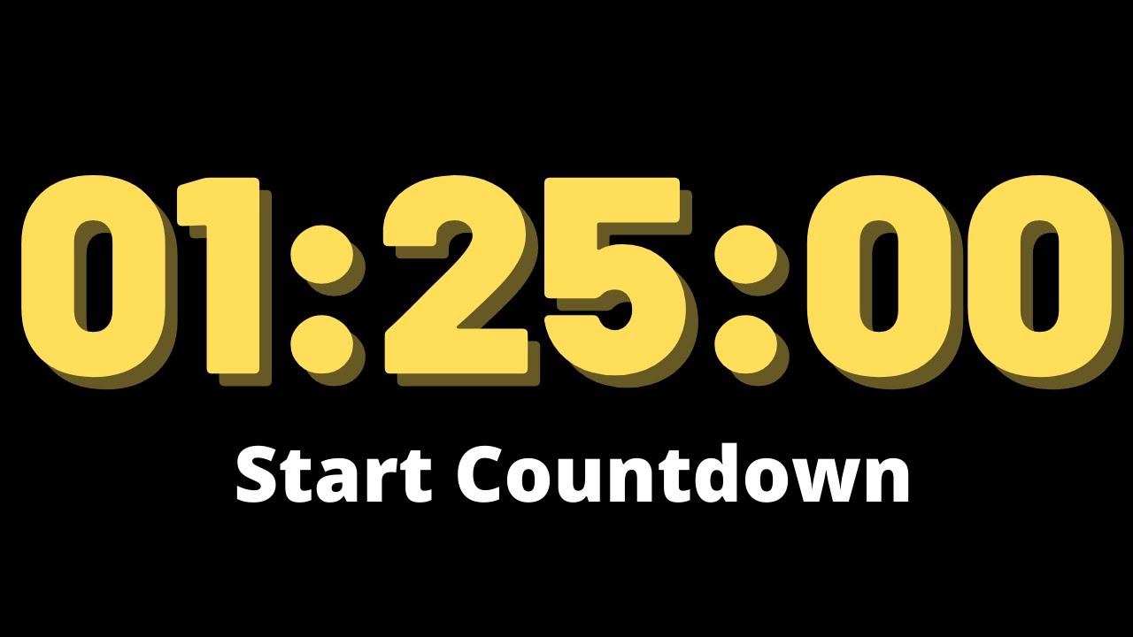 1 Hour 25 Minutes Timer - Countdown Timer 85 Minutes - Timer Alarm ...