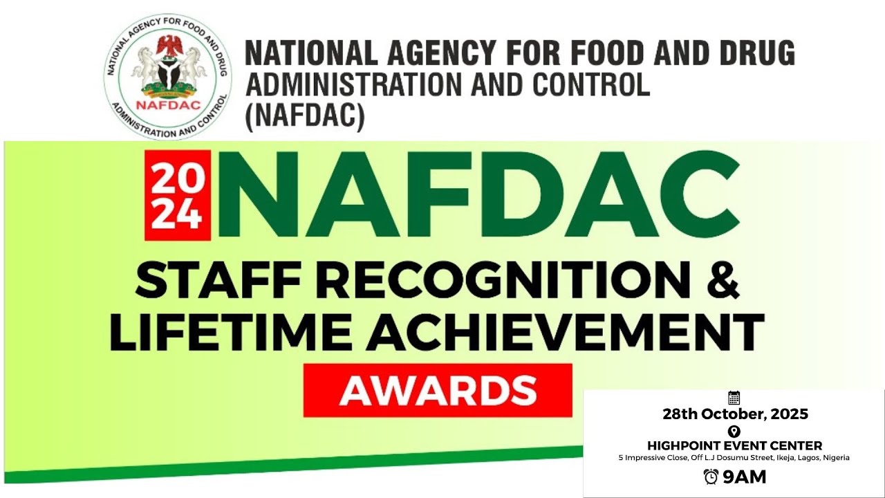 NAFDAC Staff Recognition and Lifetime Achievement Awards 2024 - YouTube