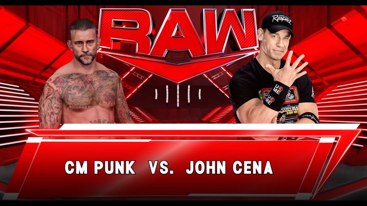WWE CM Punk Vs. John Cena Full Match On Monday Night RAW WWE 2k23 ...