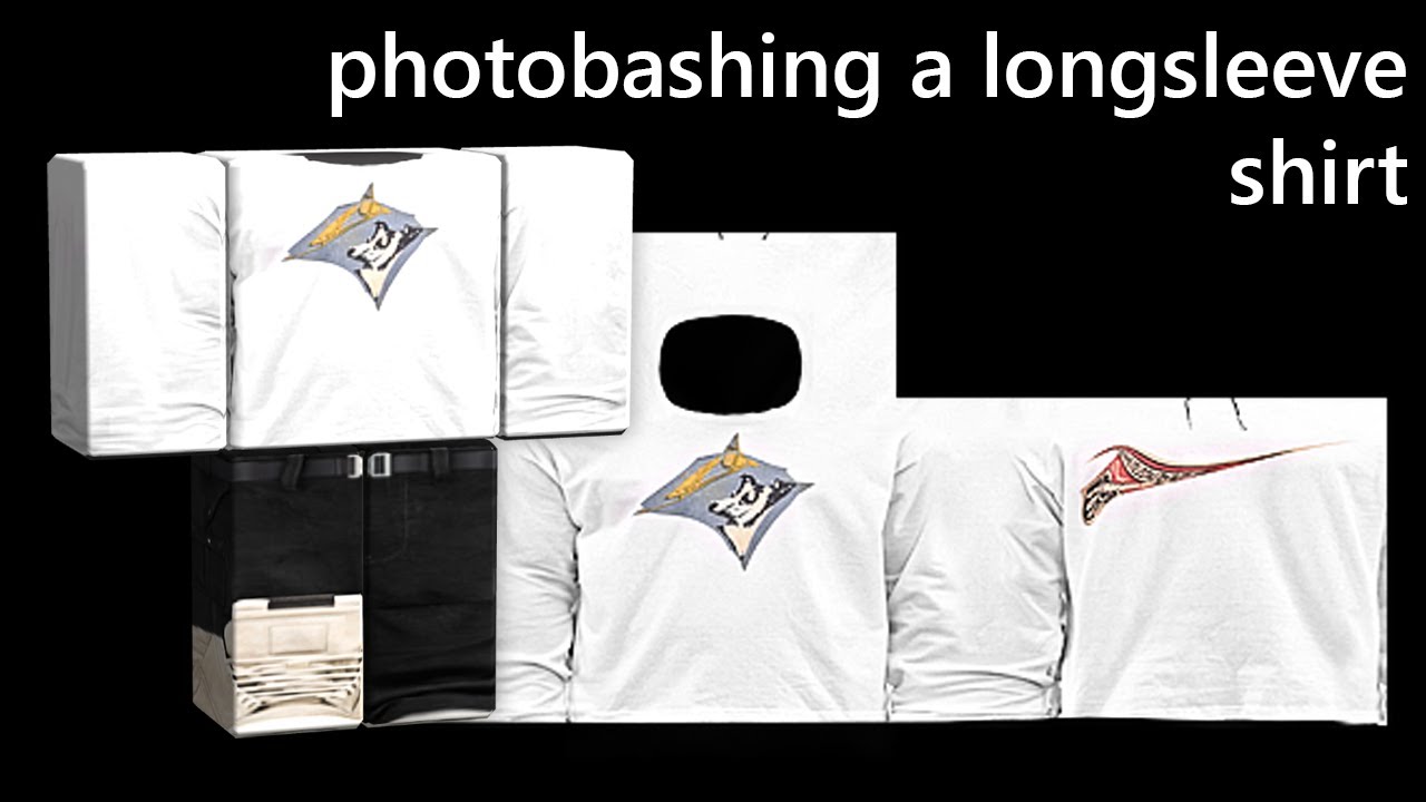 how to photobashing a realistic long sleeve shirt | roblox - YouTube