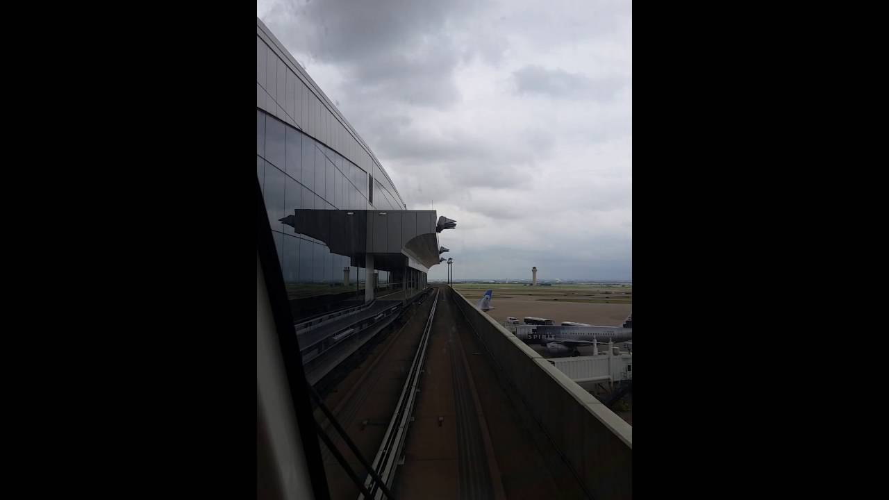 DFW sky train terminal B to C - YouTube