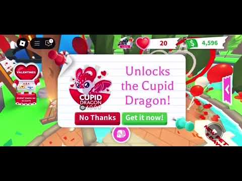 Unlocking the cupid dragon in adopt me even tho i dont even play that ...