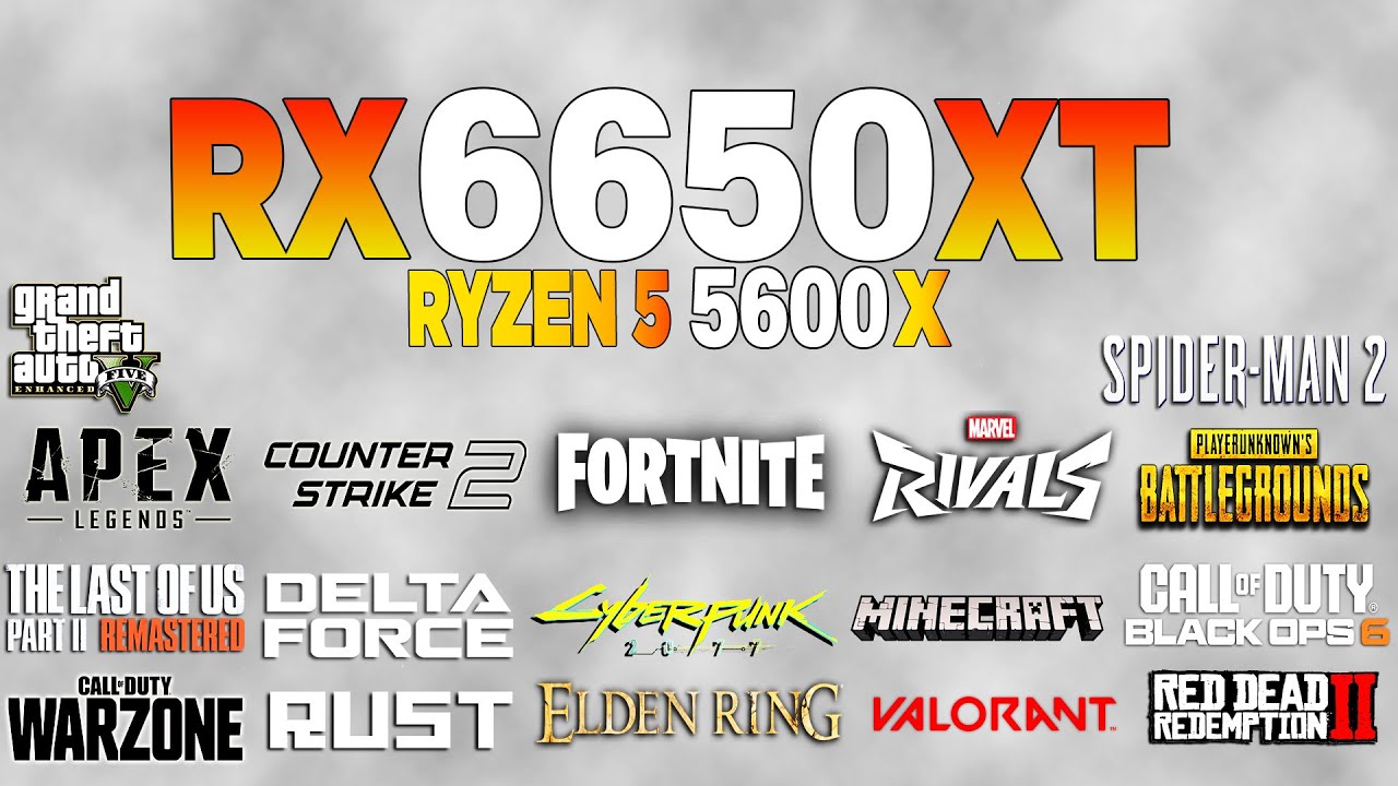 RX 6650 XT + Ryzen 5 5600x - Test in 18 Games - YouTube