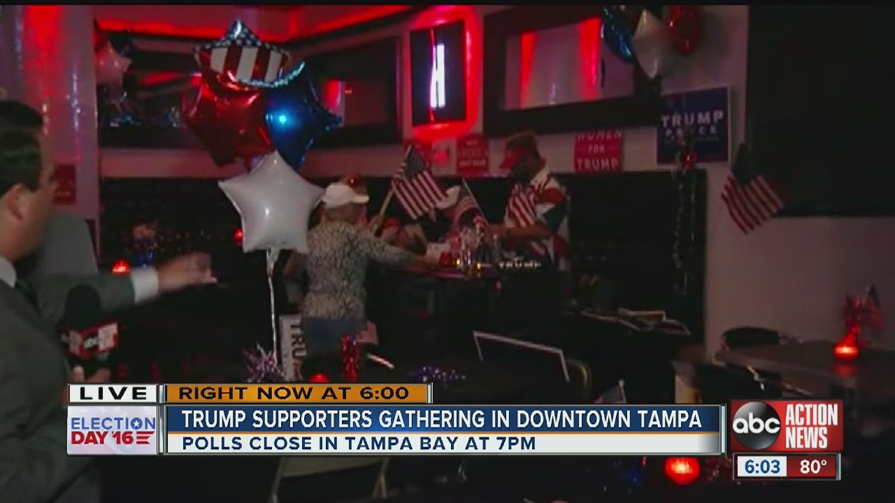 Election Day 2016: Trump watch party in downtown Tampa - YouTube