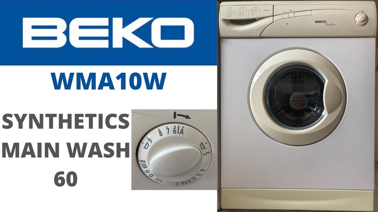 Beko EcoCare WMA10W Washing Machine - [6] Synthetics - Main Wash 60 ...