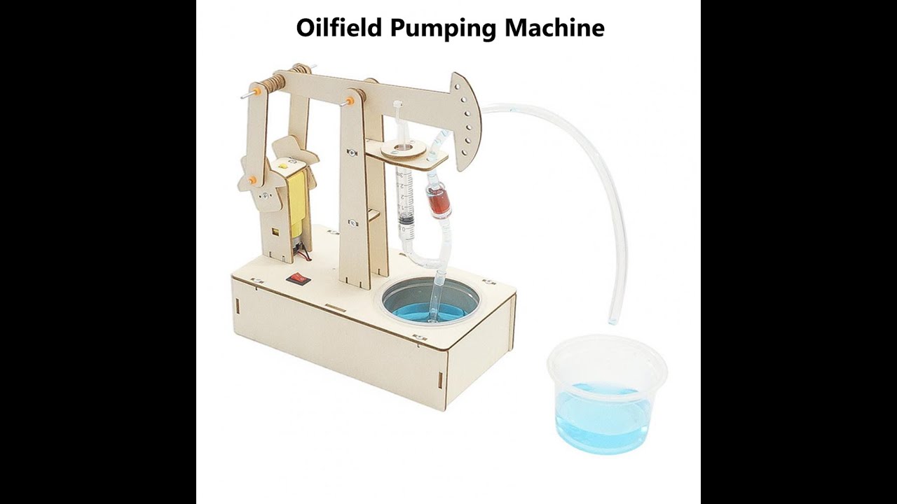 DIY Oilfield Oil Pumping Machine STEM Wooden Educational Toy Kid ...