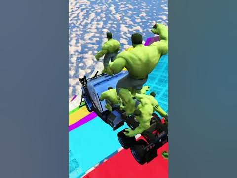 GTA V Spiderman vs Hulk crazy epic water ragdolls Truck jump fails epi ...