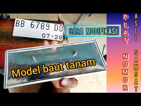 Bikin seperti ini plat nomor kamu biar rapi || modif plat baut tanam #platnomor
