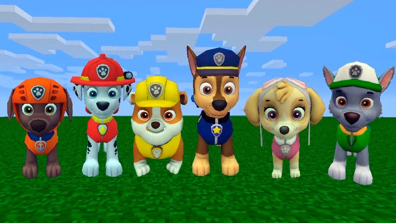 Realistic Paw Patrol addon in Minecraft PE - MOD MCPE - YouTube