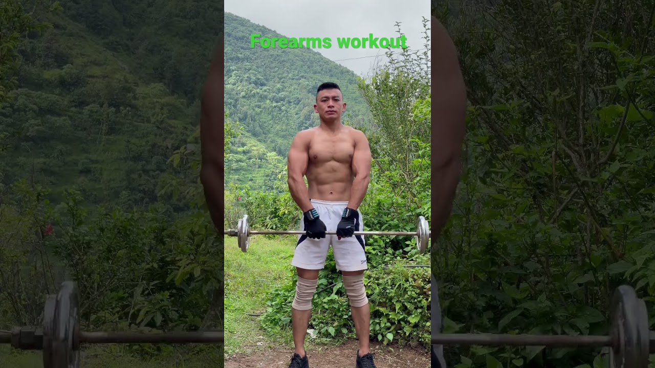 Forearms barbell workout||Barbell forearm roller - YouTube
