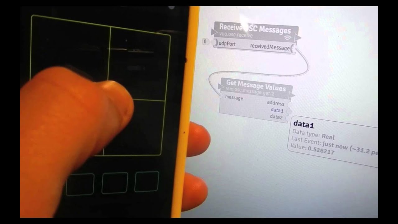 How to use Touch OSC for creative input in Vuo - YouTube
