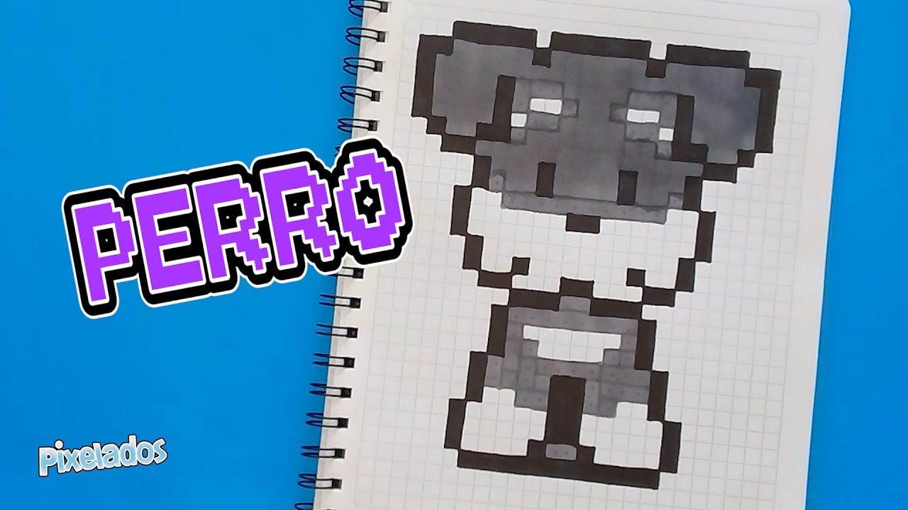 COMO DIBUJAR UN PERRO SCHNAUZER EN PIXEL ART - PIXELADOS - YouTube