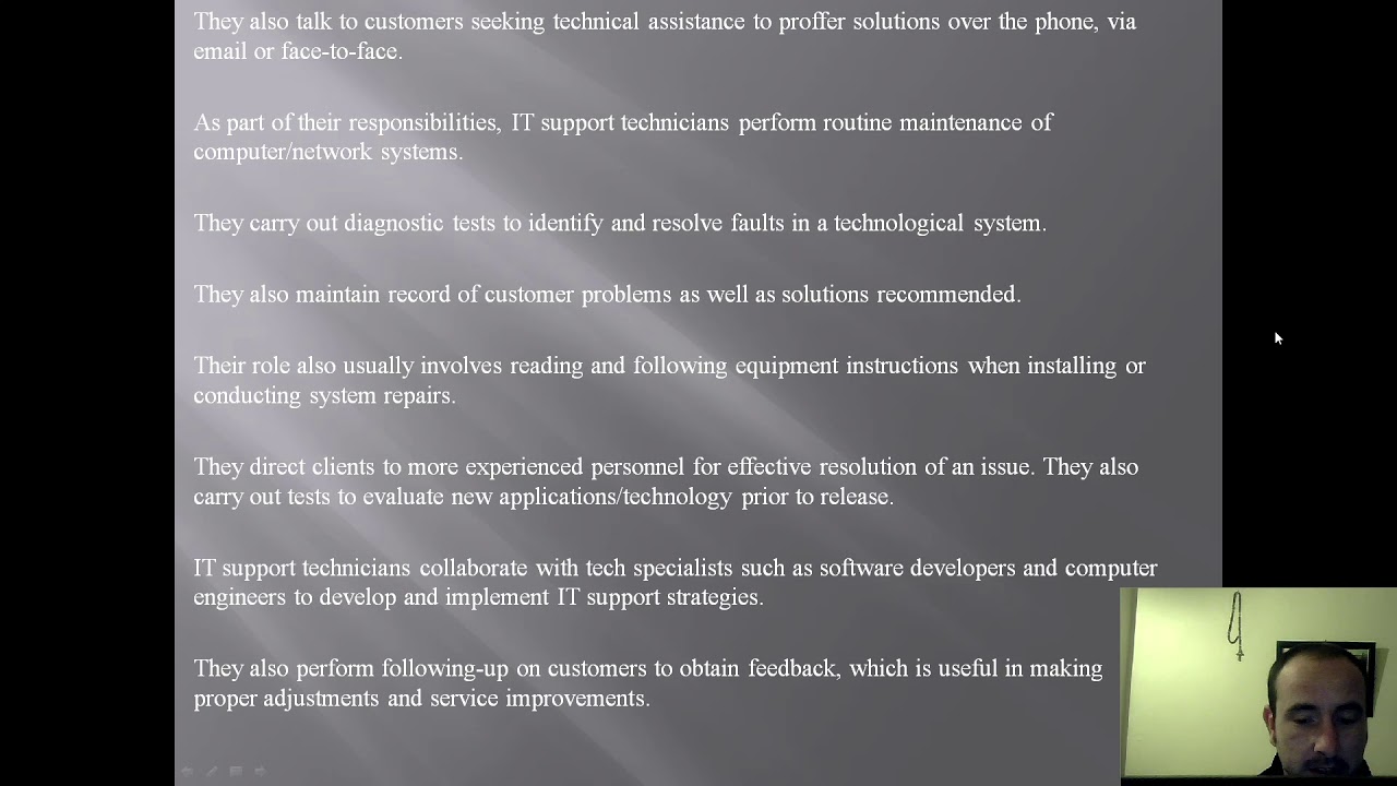 IT Technician Responsibilities - YouTube