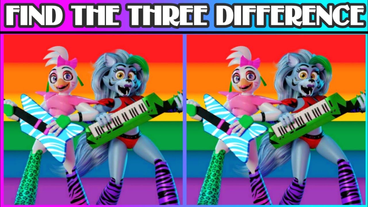SPOT DIFFERENCE FNAF GLAMROCK CHICA #puzzle 29 | FIND FNAF DIFFERENCE ...