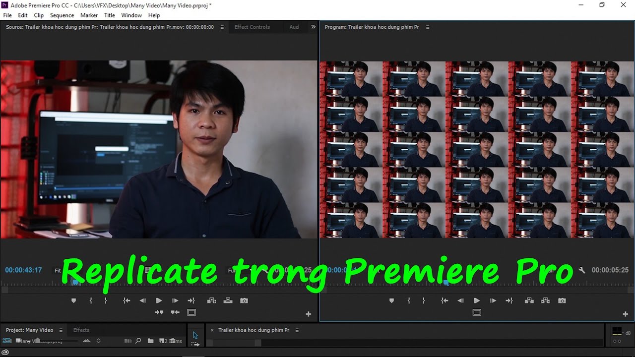 [Effect Premiere Pro] Bài 04: Hiệu ứng Replicate trong Premiere Pro - YouTube