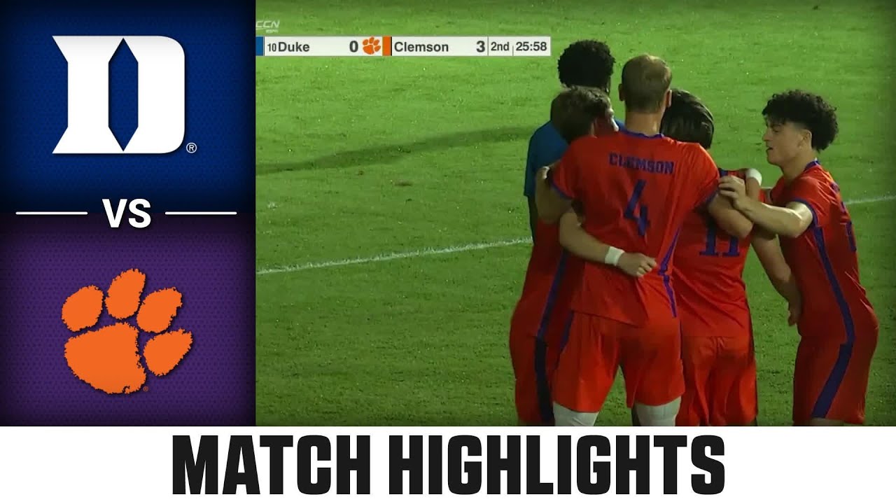 Duke vs. Clemson Match Highlights | 2025 ACC Men's Soccer - YouTube