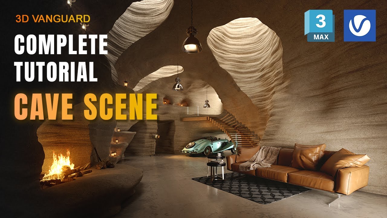 COMPLETE TUTORIAL | 3DS MAX CAVE SCENE | 3D MODELING | TEXTURES ...