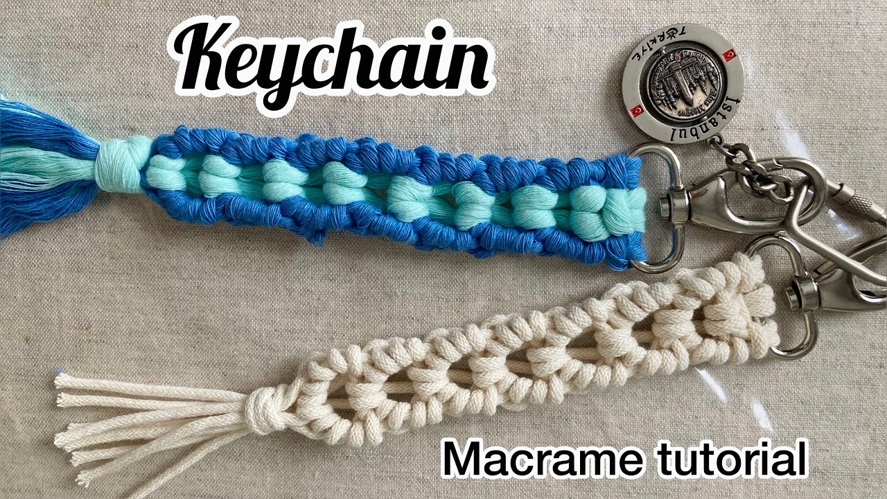 Macrame keychain tutorial | chaveiro DIY - YouTube