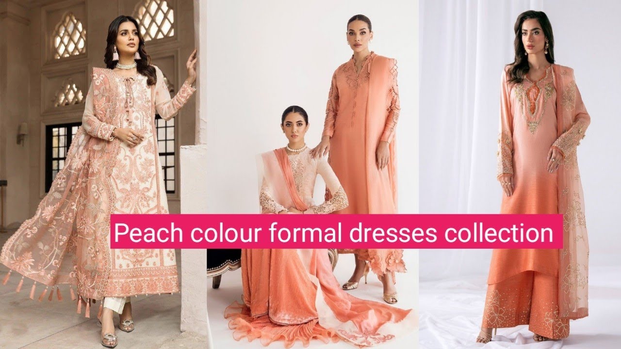 Most trendy peach color formal dresses peach colour dresses collection ...