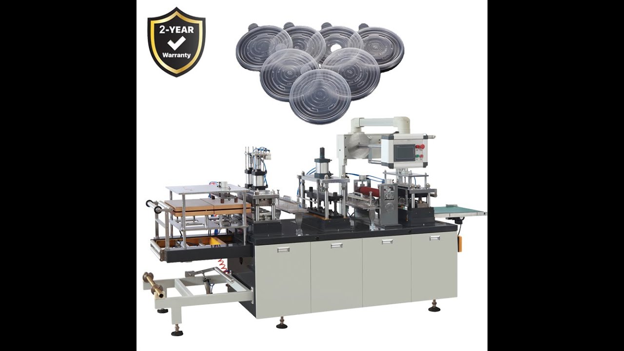 PF 450W PET PVC disposable Plastic Cup salad bowl Lid Forming Machine ...