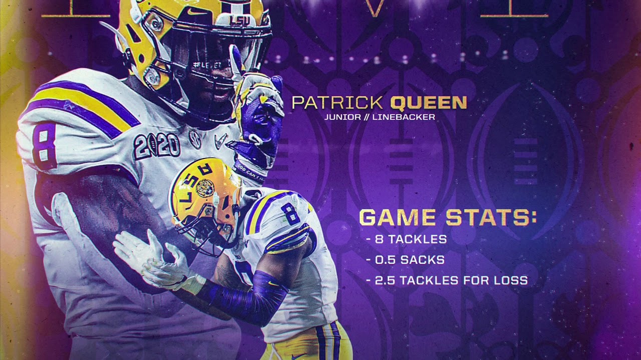 Patrick Queen LSU | National Championship Game | Life and Football ...