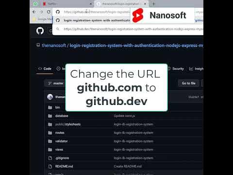 Open github repo in VS code editor - #nanosoft #shorts - YouTube