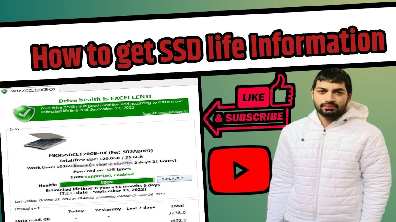 HOW TO GET SSD LIFE INFORMATION - YouTube