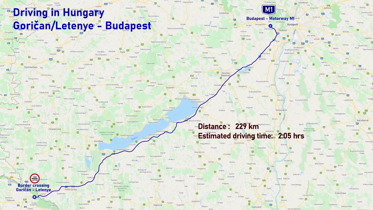 Driving M7(Hungary) - Goričan/Letenye - Highway M7 - Budapest (M1 ...