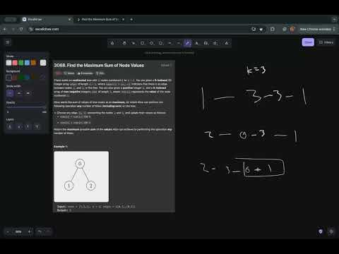 leetcode 3068: Find the Maximum Sum of Node Values - YouTube