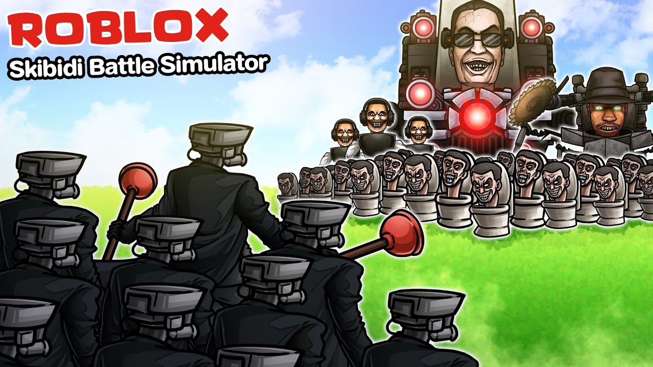 Roblox : Skibidi Battle Simulator เกมจำลองการทำสงคราม Skibidi Toilet ...
